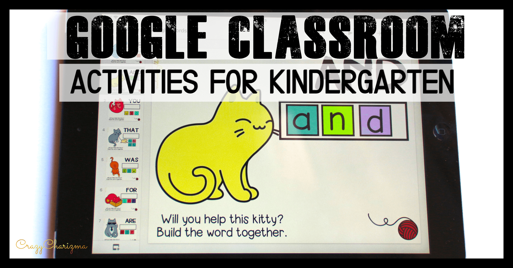 Google Classroom Activities for Kindergarten Sight Word Games