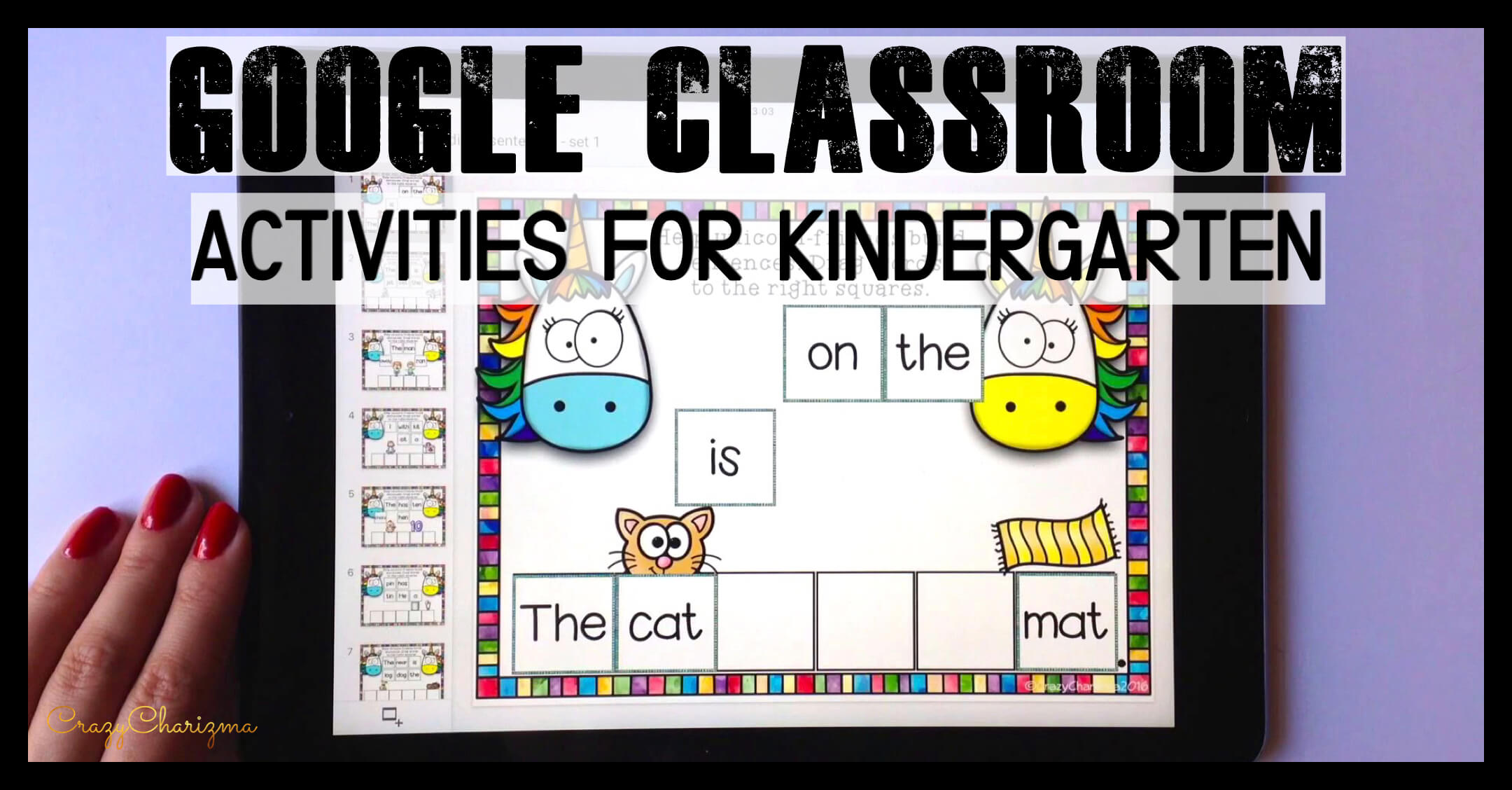 Google Classroom Activities for Kindergarten CVC Sentence Fluency