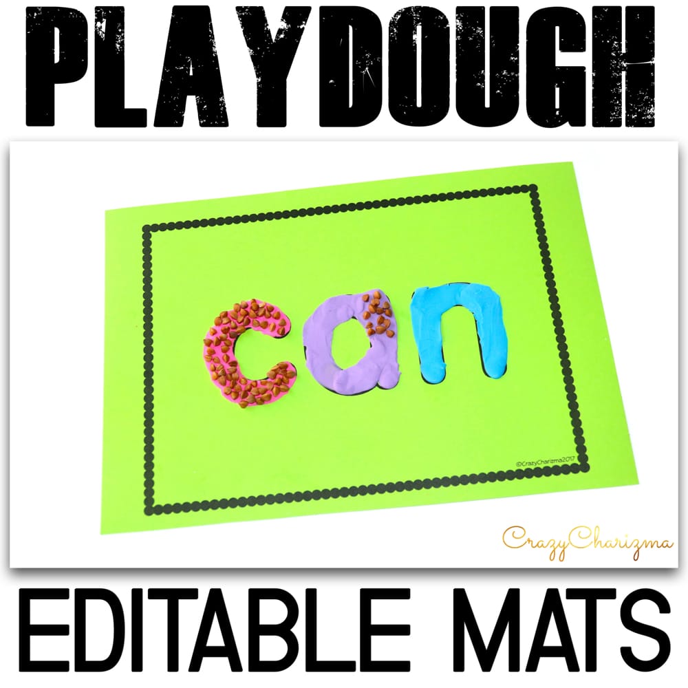 Editable Playdough Mats | Any Words | CrazyCharizma