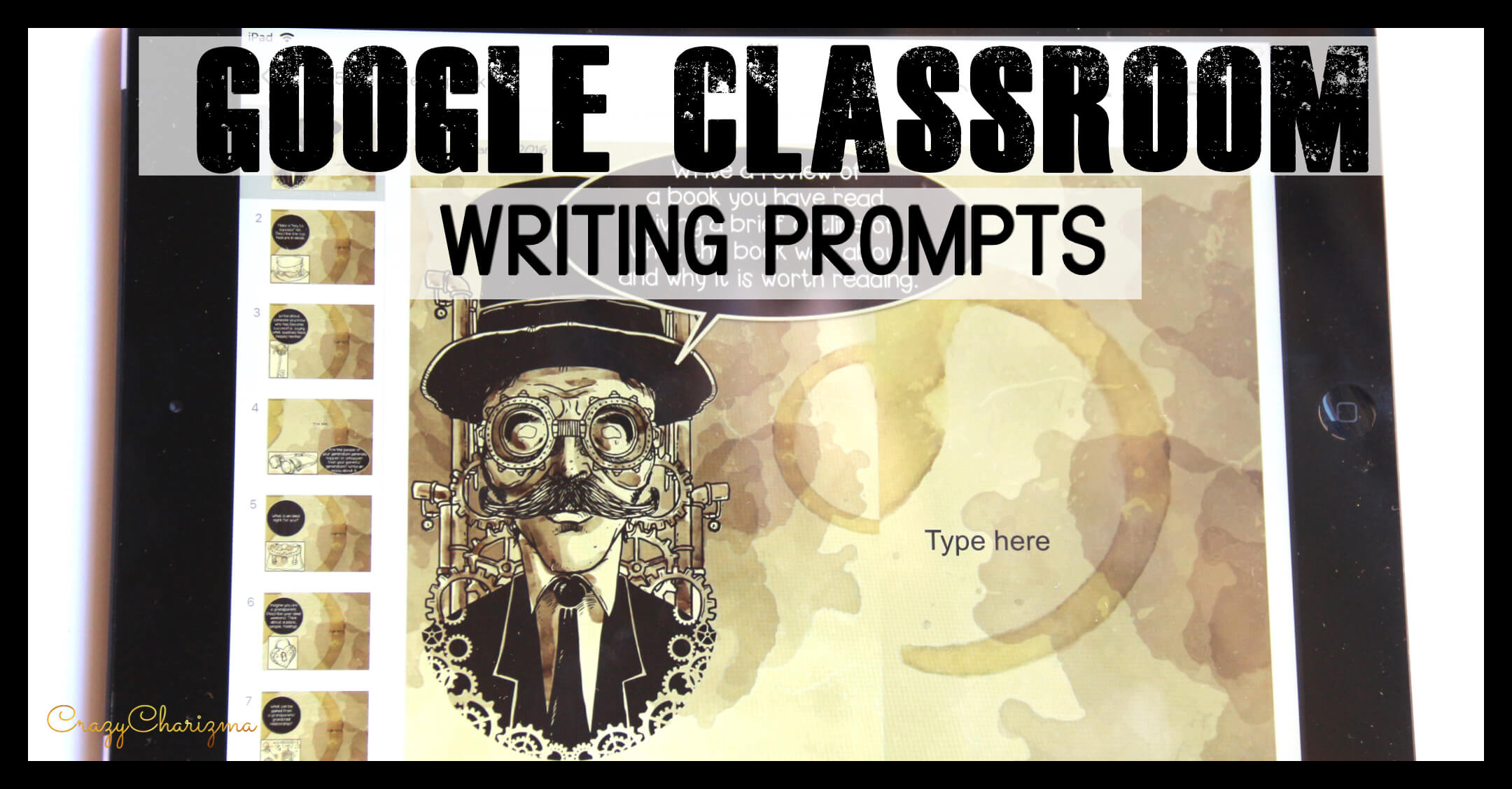 Google Classroom™ Activities | Writing Prompts | Steampunk