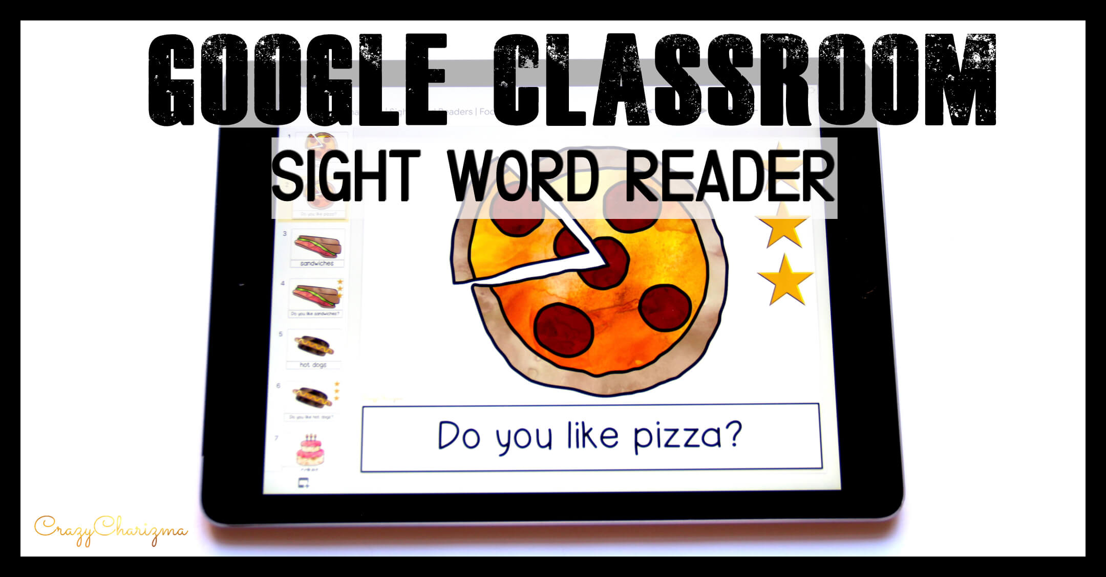 Sight Word Readers for Kindergarten Food