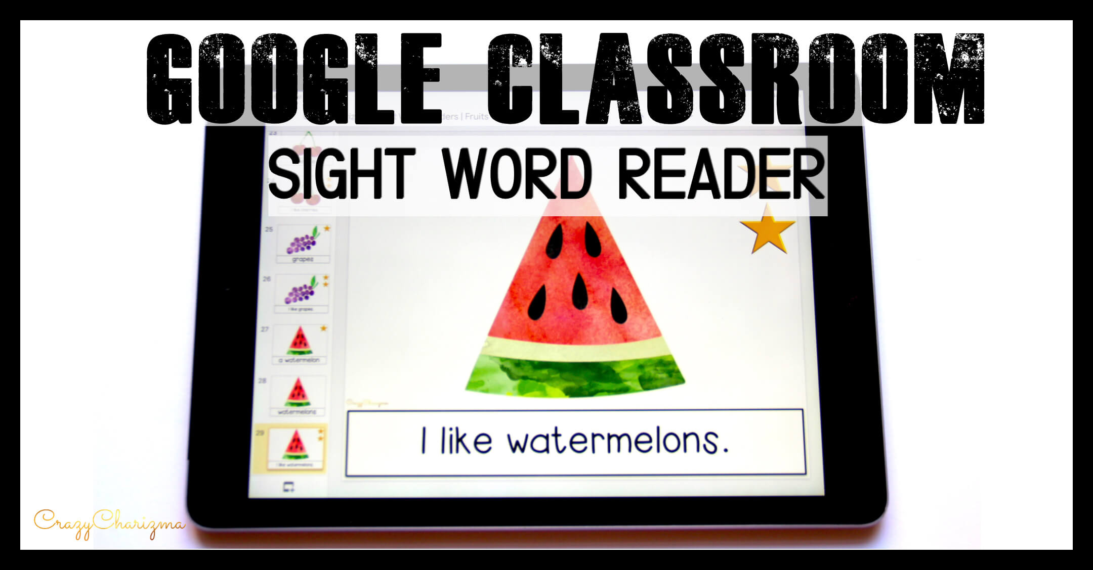 Sight Word Readers for Kindergarten Fruits