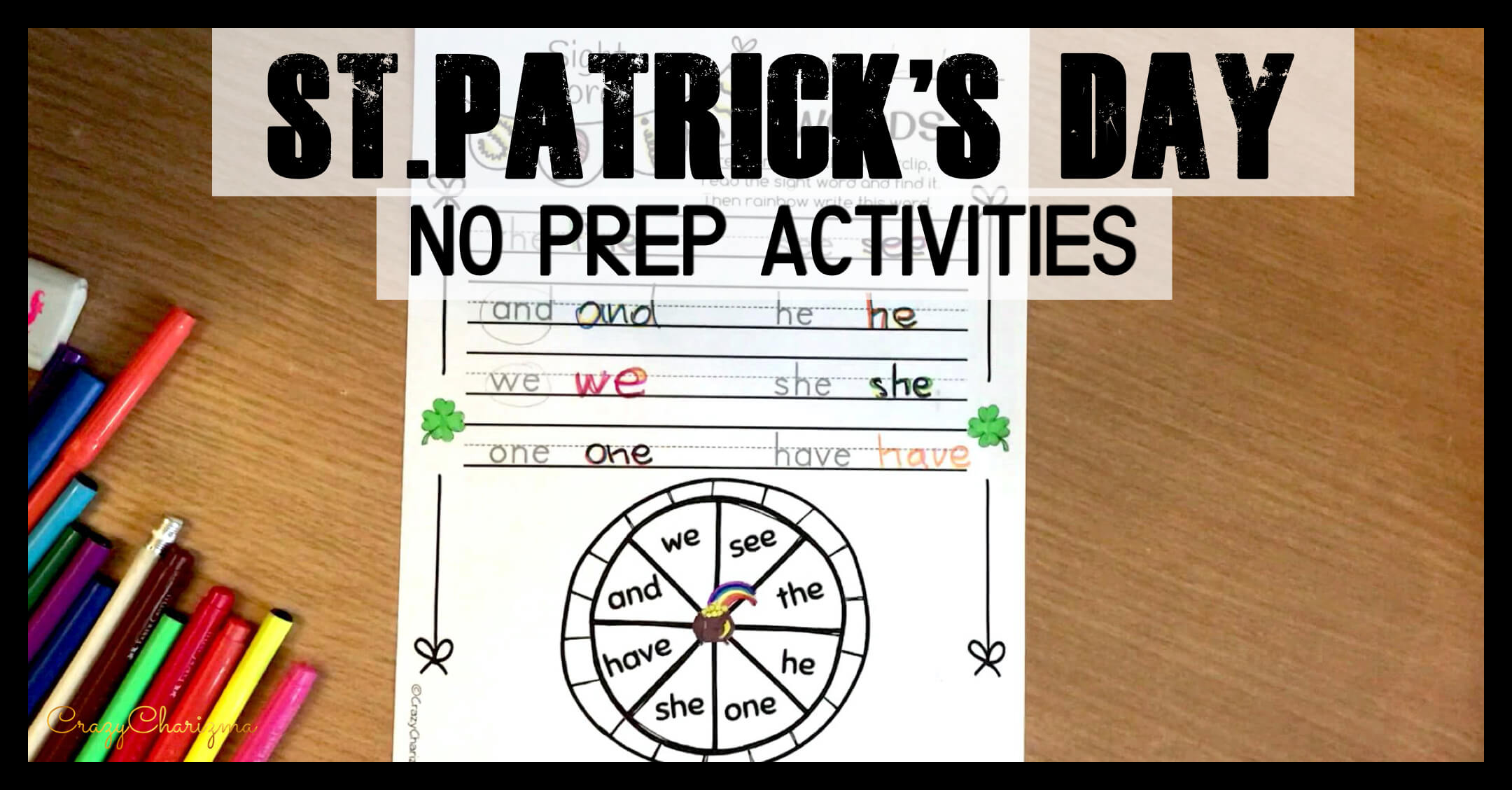 St Patrick’s Day Activities | No prep worksheets