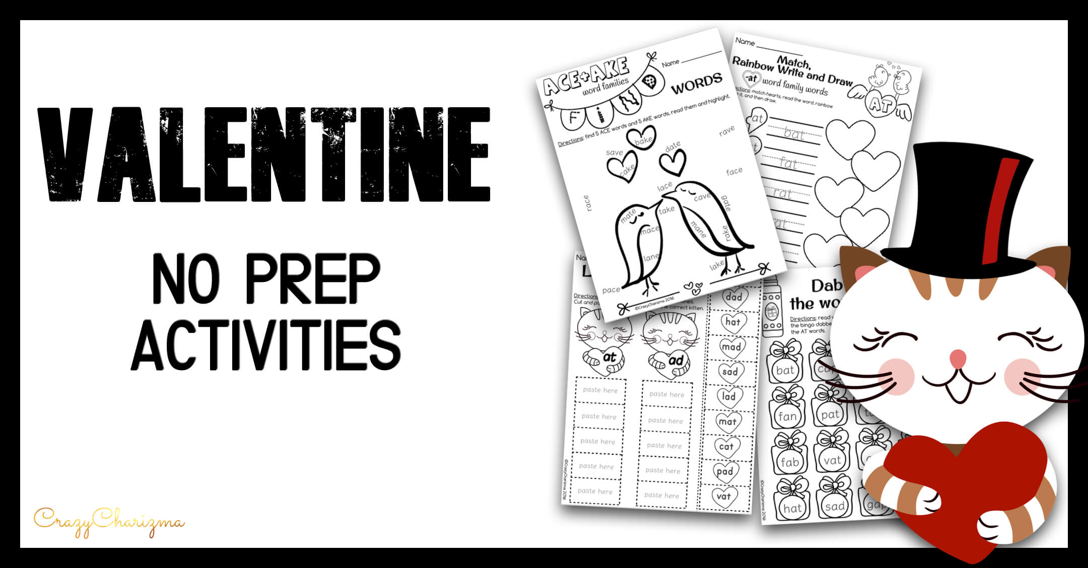Valentines Day Activities No Prep Worksheets