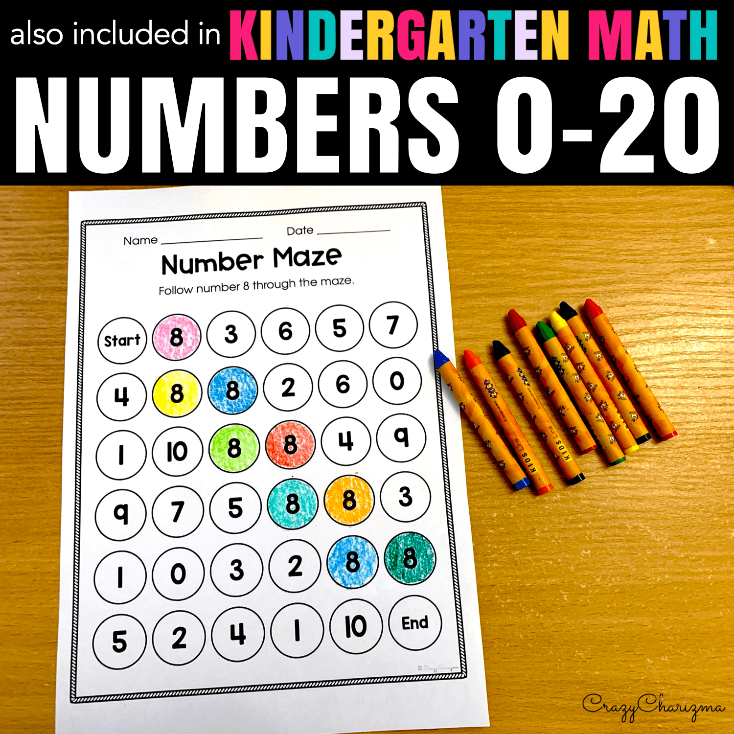 Differentiated Number Worksheets 0-20 Mazes