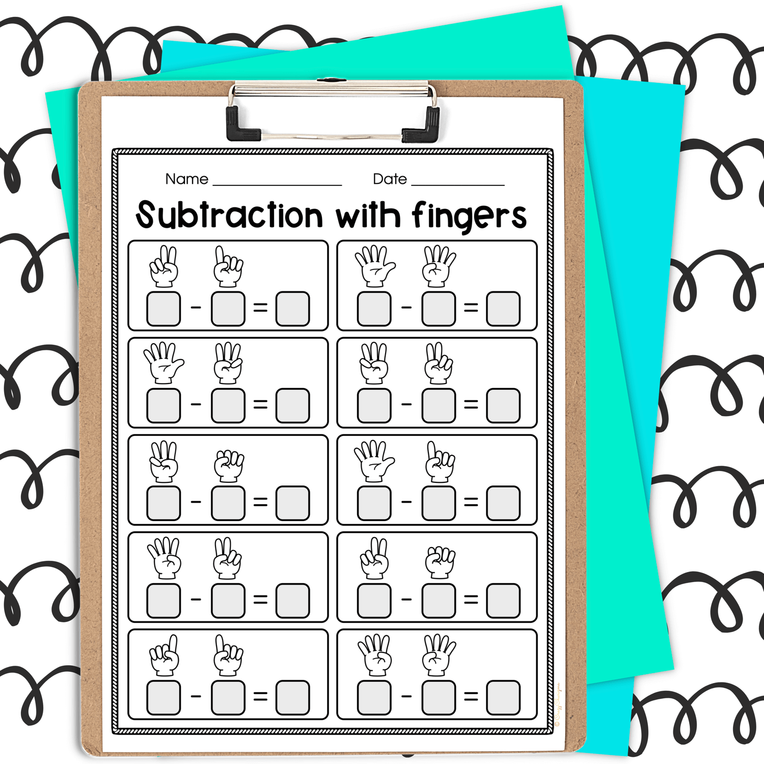 Addition And Subtraction To 10 With Fingers